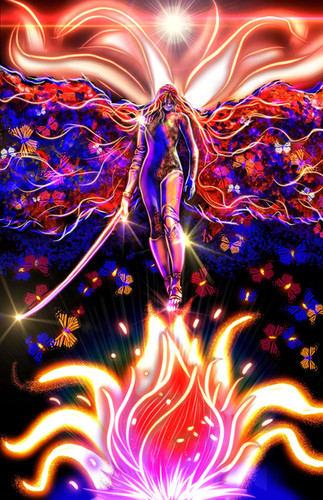 "The Scarlet Bloom Flowers Once More" Art Print | PescEffects