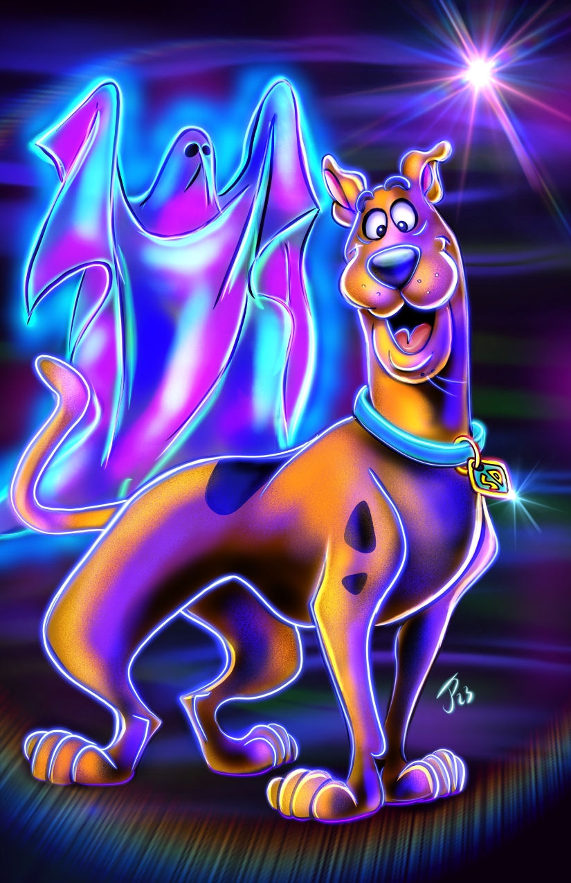 Scooby Dooby Doo Art Print Pesceffects