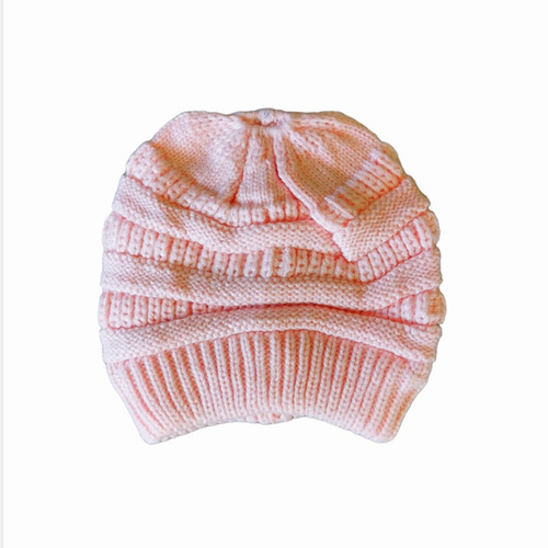Ponytail Beanie - Pastel Pink | Ponytail Caps Aust