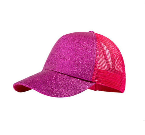 Hot Pink Glitter Ponytail Cap | Ponytail Caps Aust