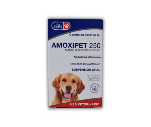 AMOXIPET 250 SUSPENSION ORAL / 60ML | AGRIVET