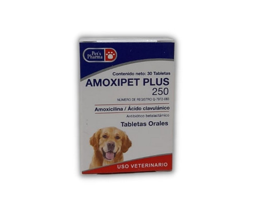 AMOXIPET PLUS 250 MG / 30 TABLETAS | AGRIVET