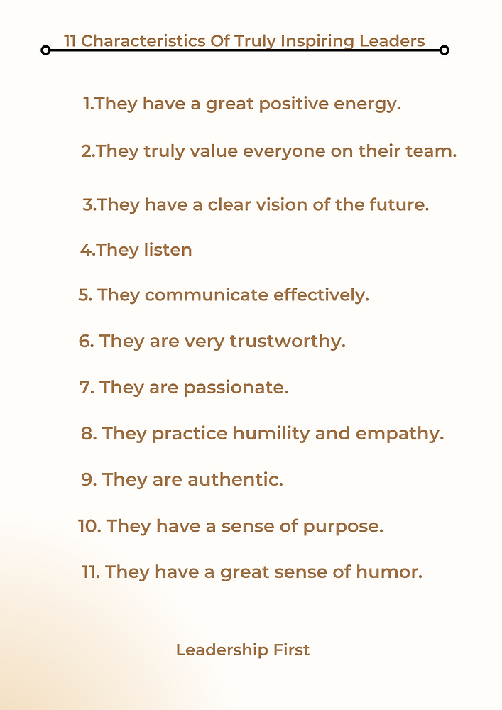 11 Characteristics Of Truly Inspiring Leaders