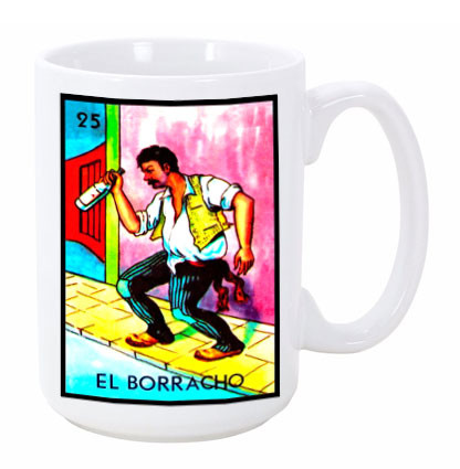 Loteria: El Borracho (the Drunkard) Ceramic Mug | Olvera-Street.com