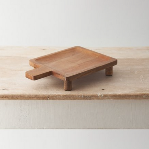 Wooden Tray w/feet | Snow Oak Home