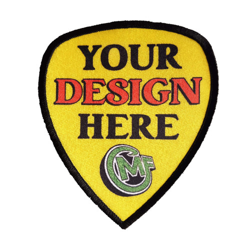 Custom Shield Printed Patches w/ Black Borders - 3x3.5" Shield ...