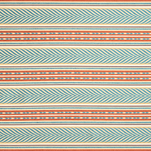 Aztec Stripe in Blue/ Copper/ Cream | Susan Deliss