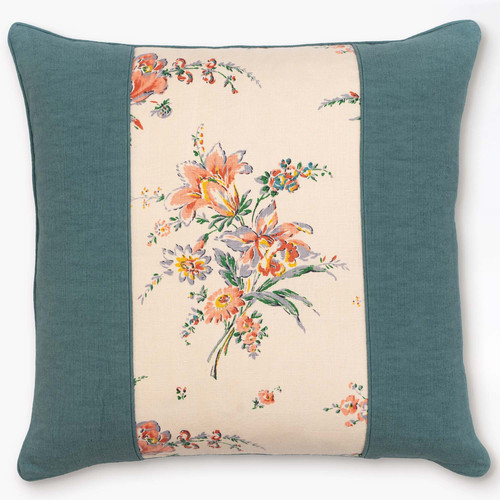 Charming 20"/50cm square French floral/ antique linen cushion | Susan ...