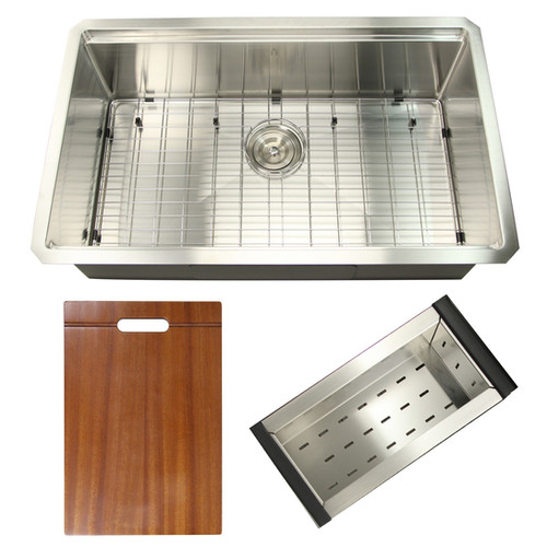 31-inch Workstation Undermount Stainless Steel Kitchen Sink ...