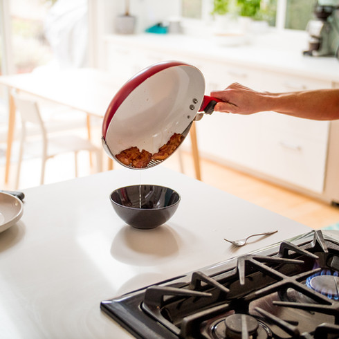 Frying Pan With Strainer | Handy Pan