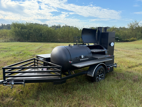 The PBT-250 Offset Reverse Flow Smoker with Warmer Box All-N-One ...