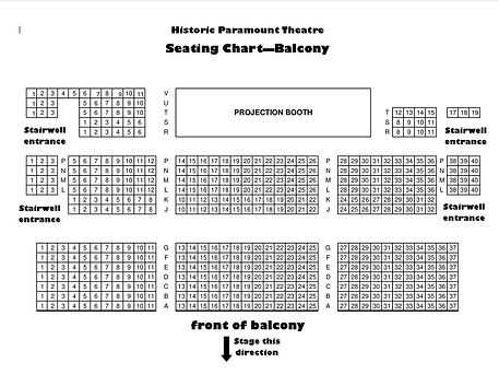 Paramount Theatre Seating Chart | cpas