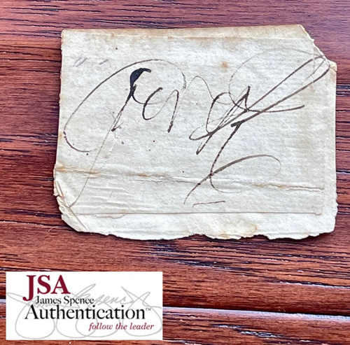 KING GEORGE III * JSA * "Mad" AUTOGRAPH Cut Signature SIGNED ...