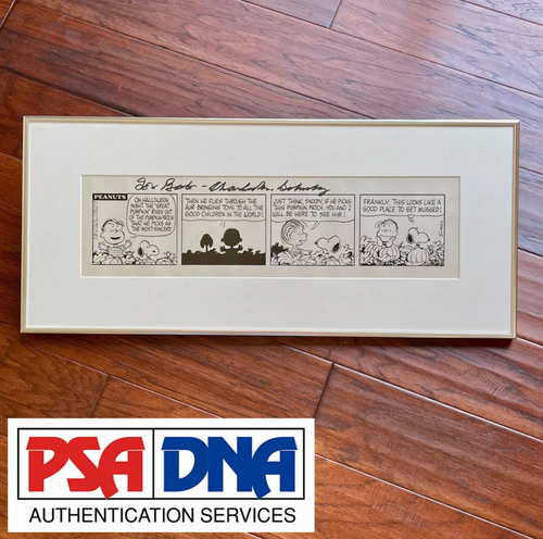CHARLES M. SCHULZ * PSA * Autograph SNOOPY "Great Pumpkin" Strip Signed ...