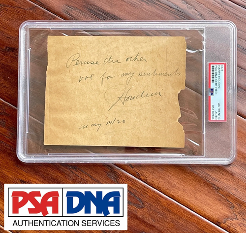 HARRY HOUDINI * PSA/DNA * Autograph Note Signed * Magician & Escape ...