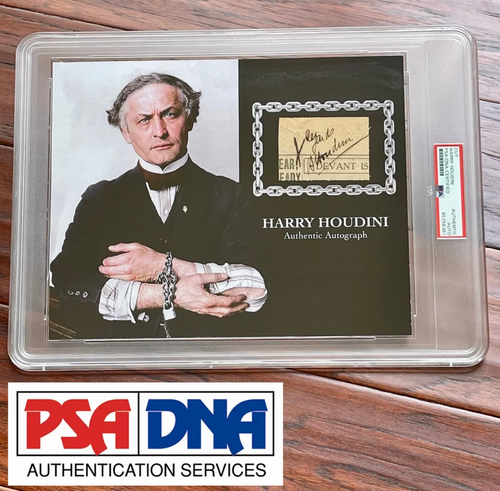 HARRY HOUDINI * PSA/DNA * Autograph Cut Signature Signed Display ...