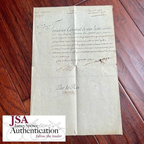 LOUIS XVI * JSA LOA * Beheaded King Signed Excessive Spending Document ...