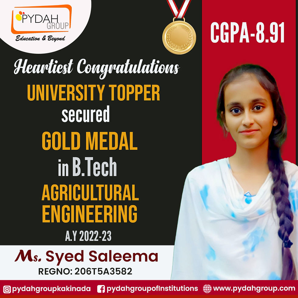 University Topper & Won Gold Medal from Agricultural Engineering 2022 ...