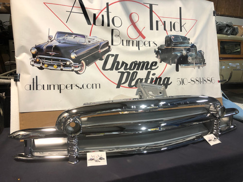 1950 chevrolet deluxe grill shell chrome and black | atbumpers
