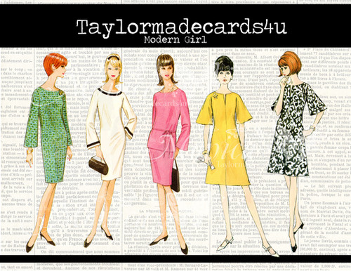 Paper Dolls - Modern Girl | Taylormadecards4u