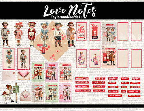 Love Notes - Digital Kit | Taylormadecards4u