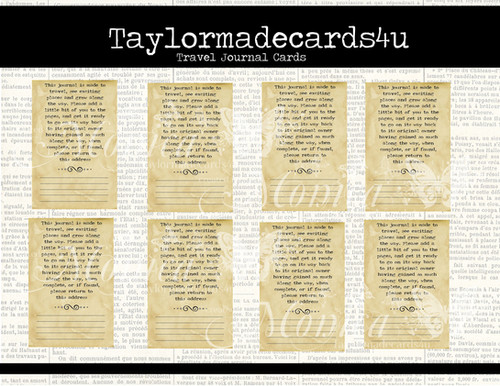 Travel Journal Cards | Taylormadecards4u