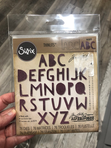Sizzix Tim Holtz Thinlits Die Set - Alphanumeric, Cutout Upper ...