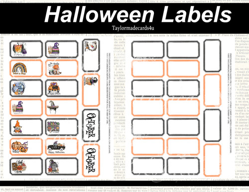 Halloween Labels - Digital Kit | Taylormadecards4u