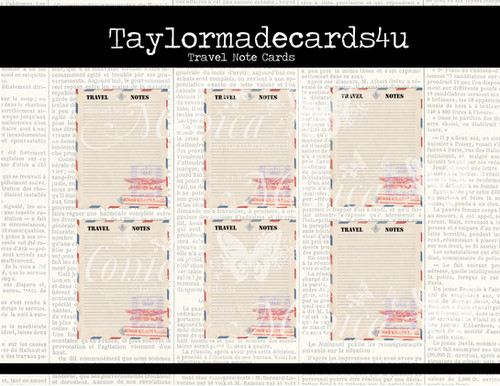 Travel Note Cards | Taylormadecards4u