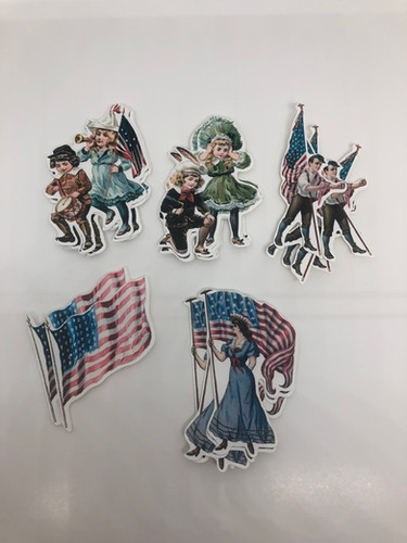 Americana theme stickers - Set of 10 | Taylormadecards4u