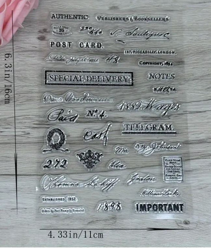 Clear mini word Stamp Set 2 | Taylormadecards4u