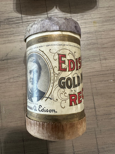Edison Gold Moulded record - Choose your canister | Taylormadecards4u