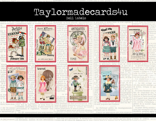 Doll Labels | Taylormadecards4u
