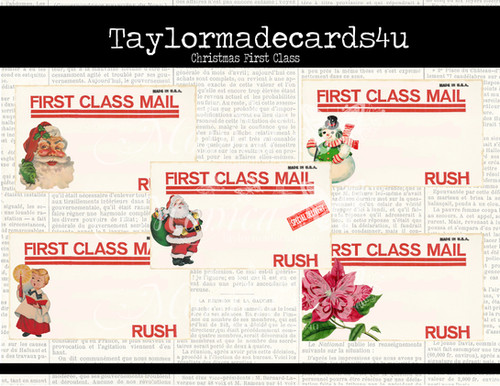 Christmas First Class- Mailing Labels | Taylormadecards4u