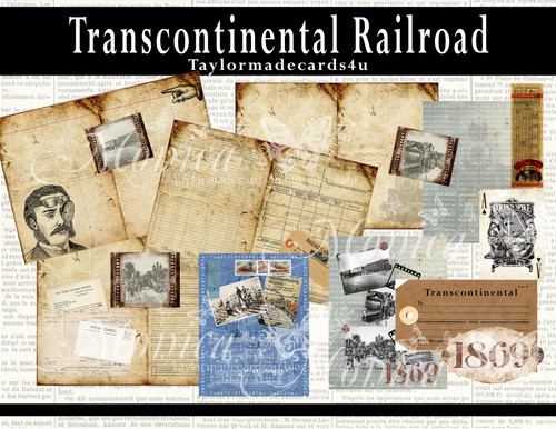 Transcontinental Railroad - Digital Kit | Taylormadecards4u
