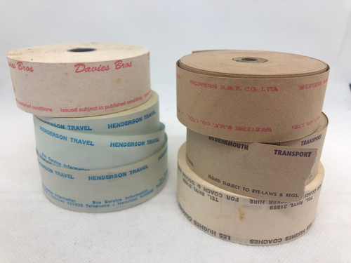 Vintage UK Bus Ticket Rolls | Taylormadecards4u