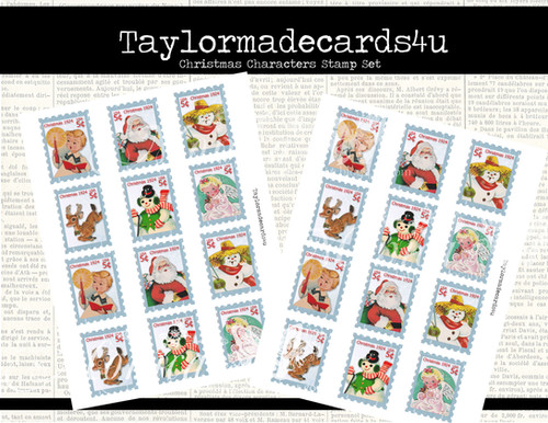 Christmas Characters Postage Stamps | Taylormadecards4u