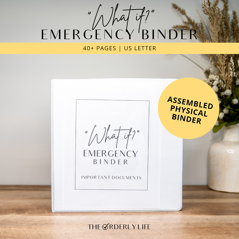 "What If?" Emergency Binder | The Orderly Life