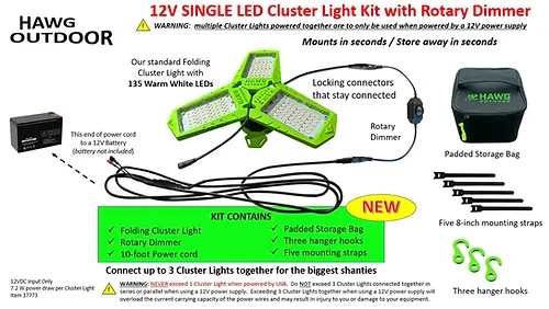 FOLDING LED CLUSTER LIGHT KITS | iceholepower