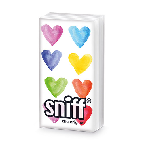 Sniff Aquarell Hearts Tissues | Sand Cornwall