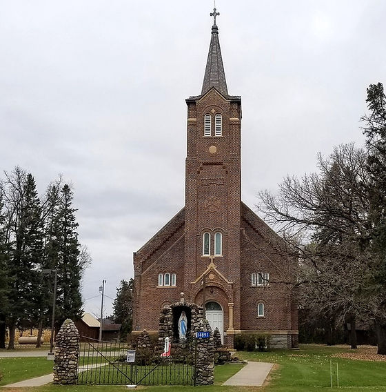 North Prairie Church Rural Country Church, North Dakota Prairie,
