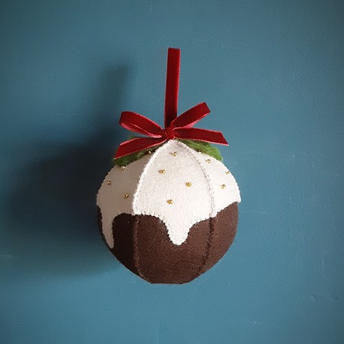 Pudding Bauble - Felt Ornament - PDF Pattern | Inkblot Lane