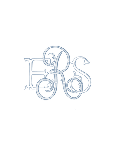 Three Letter Monogram | Rose and Cotton