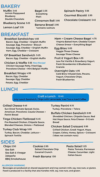 MENU | StellaNova | United States