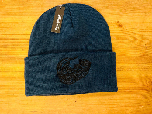 Navy squiggly, otter, woolly hat | emmasotters