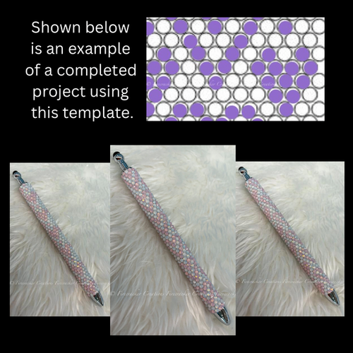 SS10 Rhinestone Pen Template - Heart Honeycomb | FirecrackerCreations