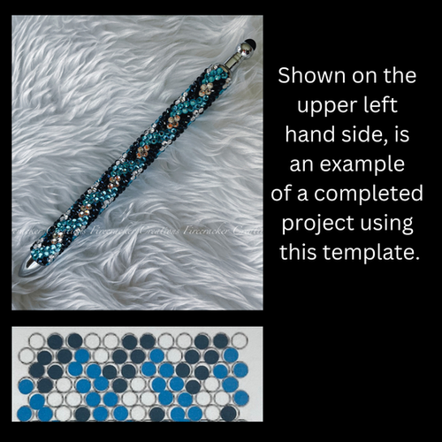 SS10 Rhinestone Pen Template - Basket Weave | FirecrackerCreations