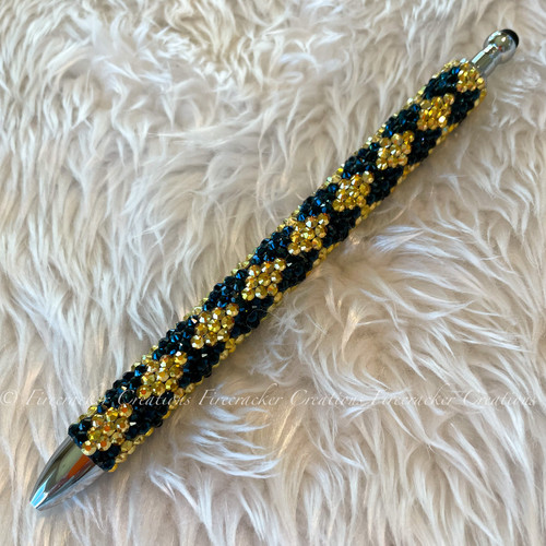 Maize and Blue Rhinestone Pen | FirecrackerCreations
