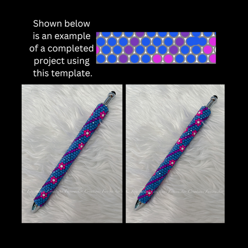 SS10 Rhinestone Pen Template - Diagonal Stripes and Florals ...