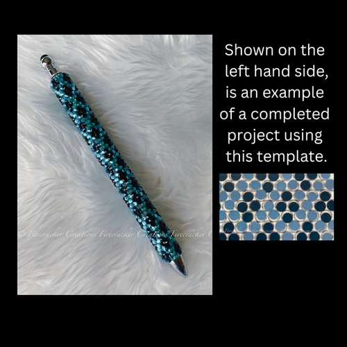 SS10 Rhinestone Pen Template - Small Lattice | FirecrackerCreations